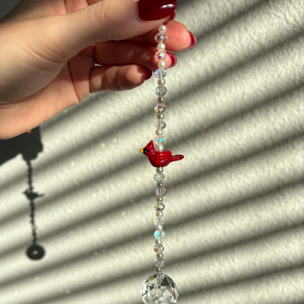 Tiny Lampwork Cardinal Bead MADE TO ORDER, Glass Cardinal Bead ...