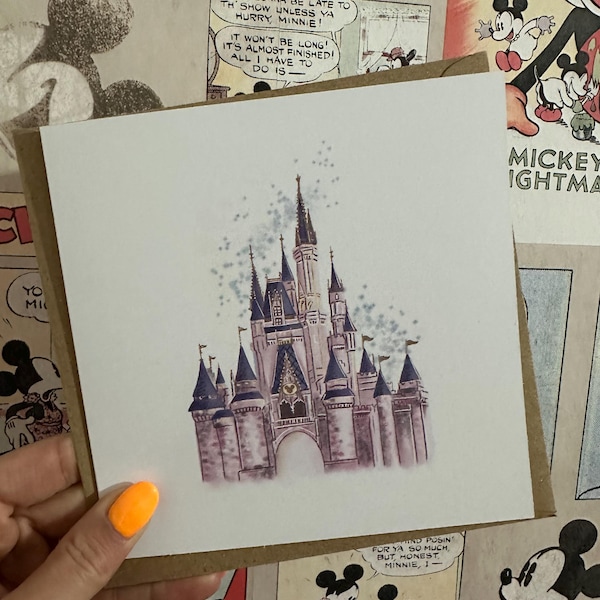 Disney Castle Card - Greeting Card - Happy Anniversary - Disney ...