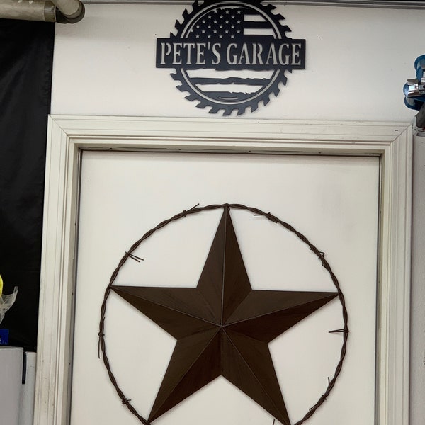 Custom American Flag Workshop Sign | Metal Shop Sign | Free Shipping ...
