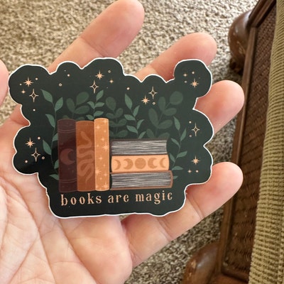 Books Are Magic Waterproof Sticker Bookish Laptop and Water Bottle ...