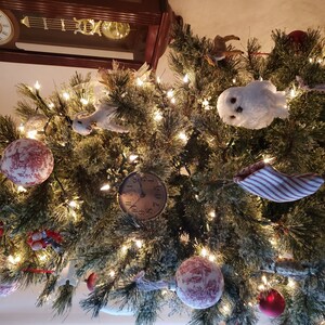 Lot 2: Red and Cream Toile Christmas Tree Ornaments - Etsy