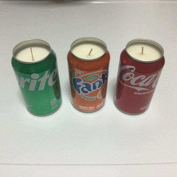 Coke Soy Candle - Hand Poured Coca Cola Soda Can Candle - Custom ...