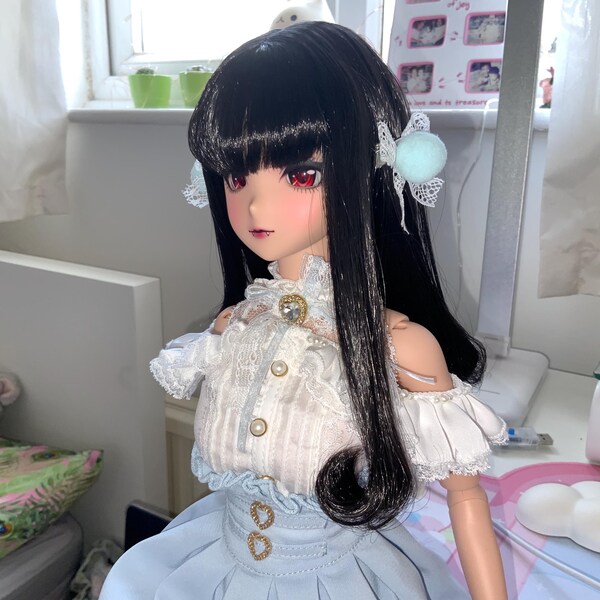 Black Leather Doll Boots Bjd High Boots for 1/3 BJD Shoes SD Boots ,1/4 ...