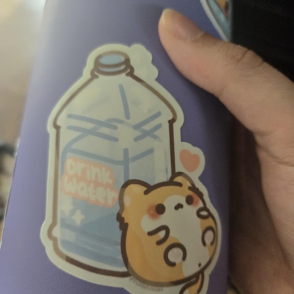 Flower for My Pookie Sticker Corgi Pookie Flower Stickers Funny Kawaii ...