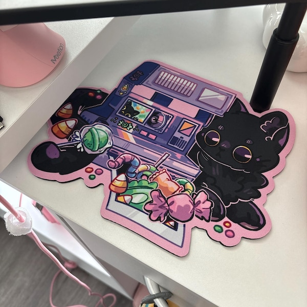 Cat Instant Camera Mouse Pad // 10in Neoprene Mat - Etsy