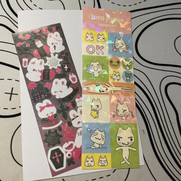 Toro Inoue Sony Playstation Cat Holographic Vinyl Sticker Sheet - for ...