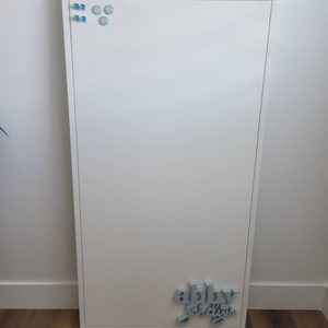 Large Modern Personalized Magnet Board Black Magnetic Message - Etsy