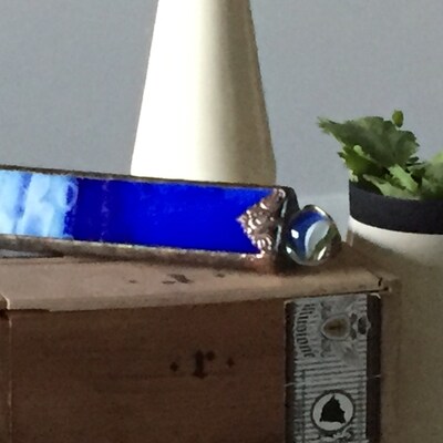 Butch Stained Glass Black and White Cat - Etsy