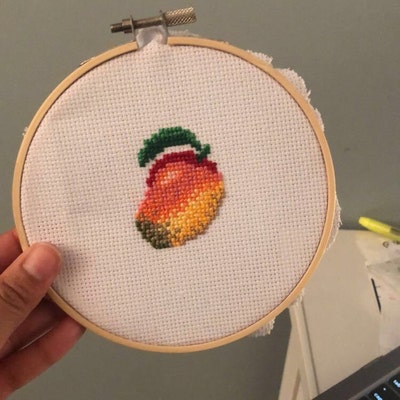 Mango Cross Stitch Pattern PDF Mango Tiny Mango Embroidery Instant ...