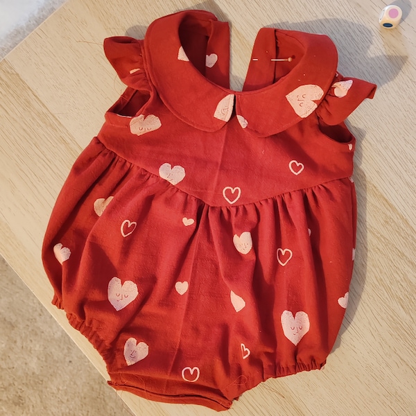 Baby Romper PDF Sewing Pattern – Instant Download — Peter Pan Collar ...