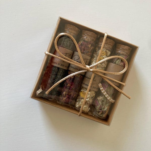 Unique Tea Gift - Handpicked Single-drink Teas in Glass Tubes - Custom ...