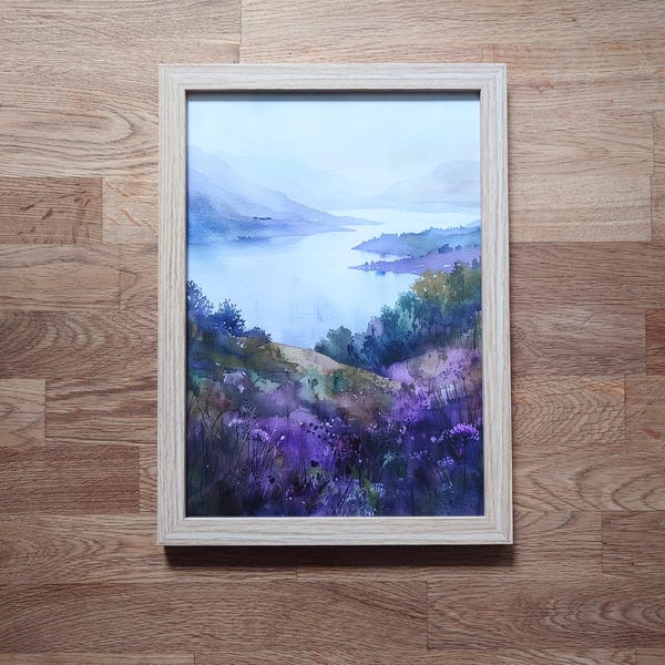 Loch Lomond Watercolor Print: Scottish Landscape Art - Etsy