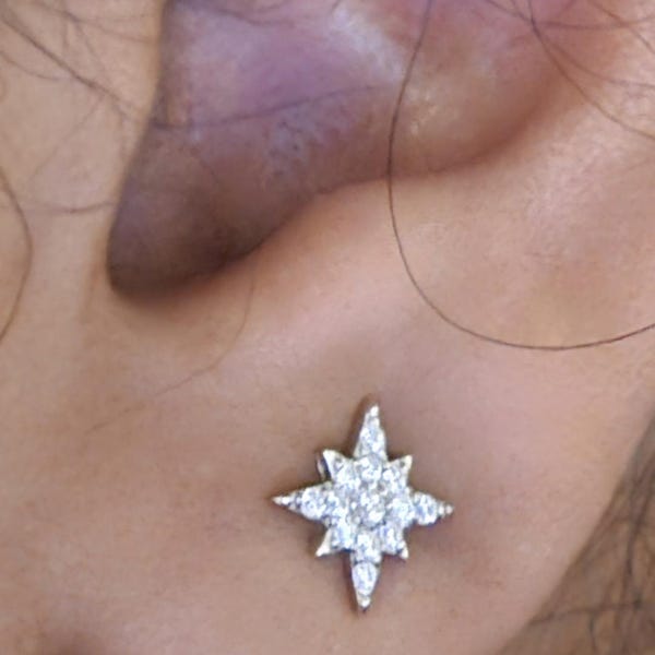 5mm Silver Om Stud Earrings Sterling Silver 925, Dainty Plain Om Studs ...