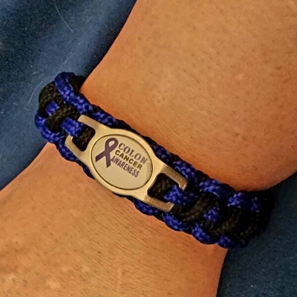 ALS, Lou Gehrig's Disease Awareness Ribbon Bracelet, Paracord Bracelet ...