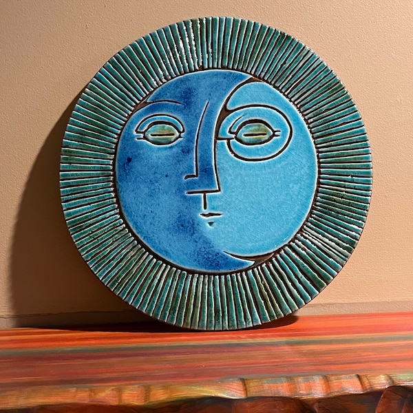 Decorative Tile With Sun&moon Design for Bathroom Wall Decor, Ceramic ...