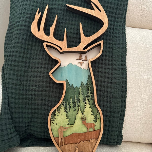 Hunting Rifle 3D Layered Wood Decor - Etsy