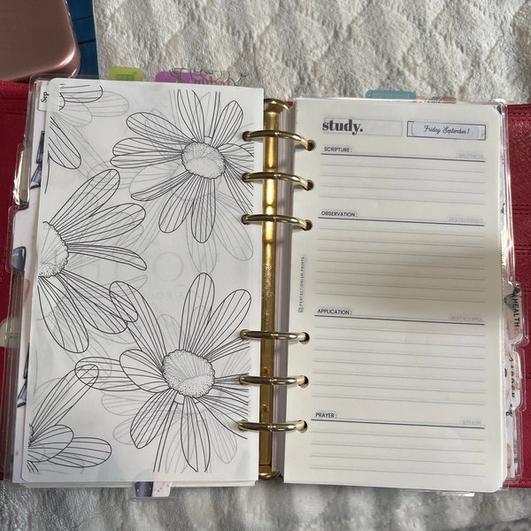 PERSONAL RINGS Habit Tracker, PRINTABLE Planner Insert, Monthly Weekly ...