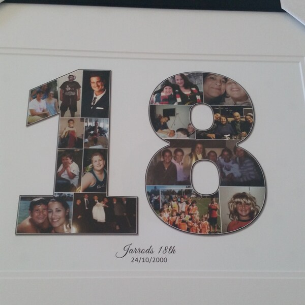 18th Birthday Gift Photo Collage, 18th Birthday Gift for Him, 18th ...