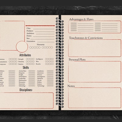 Vampire the Masquerade 5e Storyteller Journal Goodnotes Notability ...