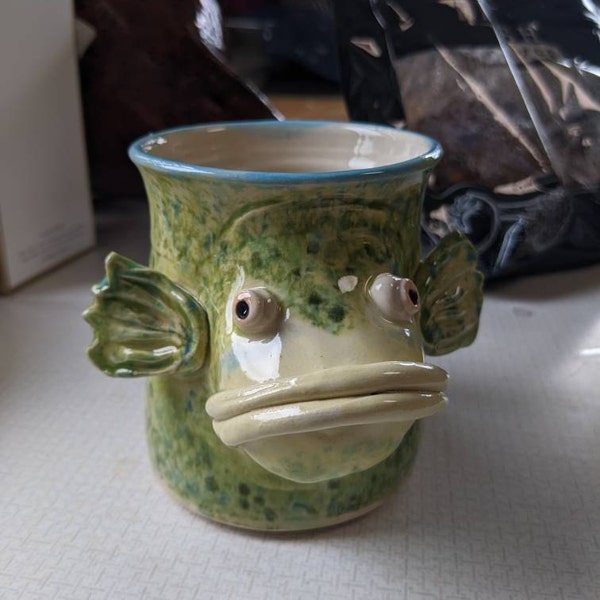 Ocean Blue Splash Pottery Pour Over: Elevate Your Coffee Game! - Etsy