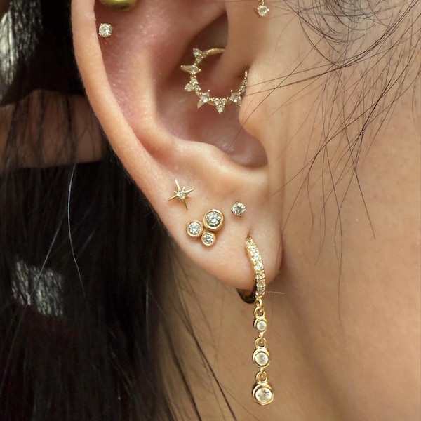 Vermeil Tarnish Proof Hypoallergenic CZ Stone Lariat Necklace - Etsy