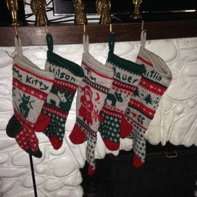 FLYING ANGEL Christmas Stocking Hand Knit Can Be Personalized - Etsy