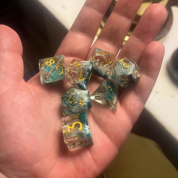 Cat Dice / Baby Demon Cat Dice / Cute Dnd Dice / Baby Demon Cat / Black ...