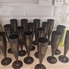 100 X Transparent Pink Plastic Prosecco Flutes 175ml Champagne Glasses ...