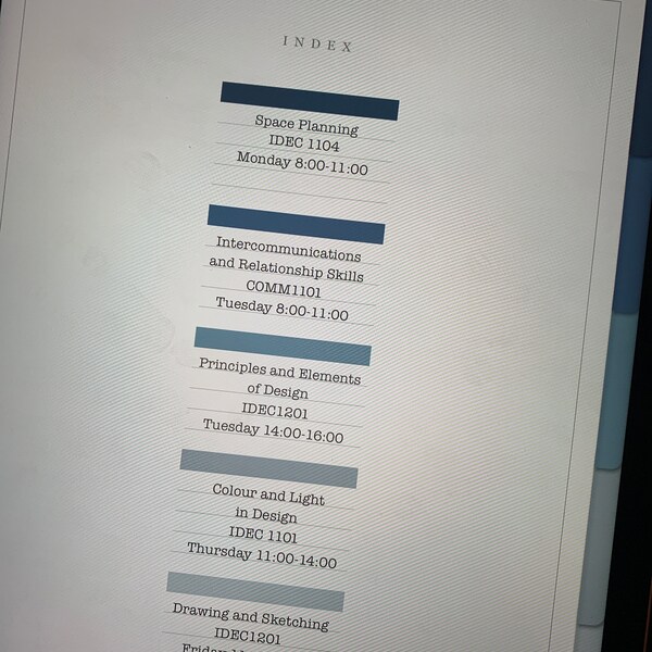 12 Tab Landscape Digital Notebook, Hyperlinked PDF, Lined, Grid, Dotted ...