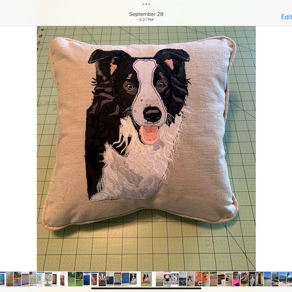 Raw Edge Applique 'RANGER the Border Collie/aussie Shepherd' - Etsy