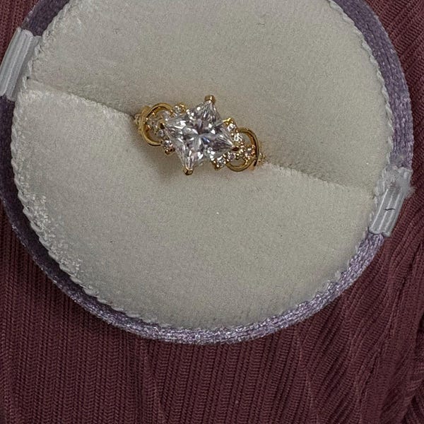 Marquise Cut Moissanite Engagement Ring Set Unique Yellow Gold Art Deco ...