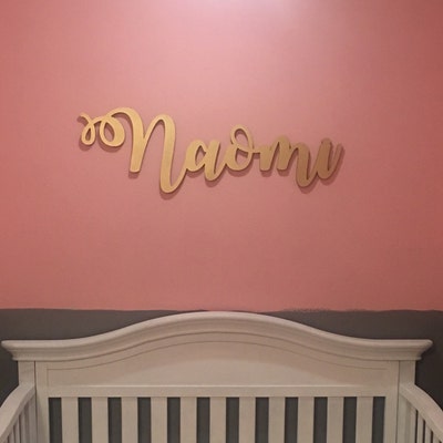 Custom Cursive CNC Name Large Family Cut Out Child Sign - Etsy