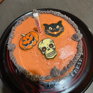 Mischievous Cat Candy Bucket Vintage-inspired Halloween Decor - Etsy