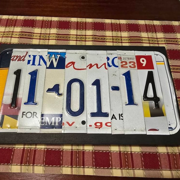 Personalized 10th Anniversary Tin License Plate Gift - Custom License ...