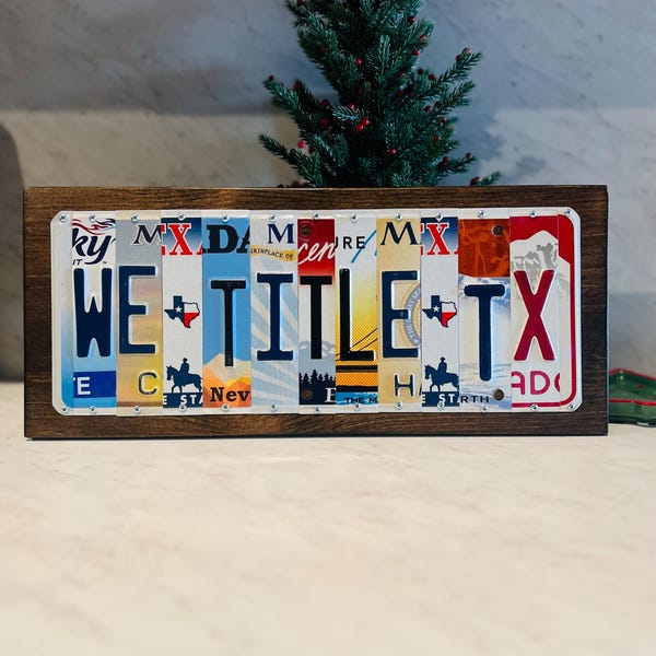 Custom License Plate Sign Personalized Gift for Any Occasion/ Unique ...