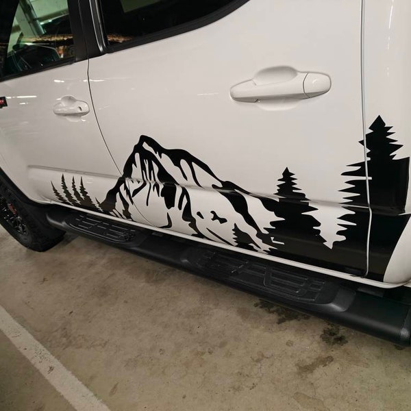 Decal Sticker Sport Mountains Forest Compatible With Toyota Tacoma 2005 ...