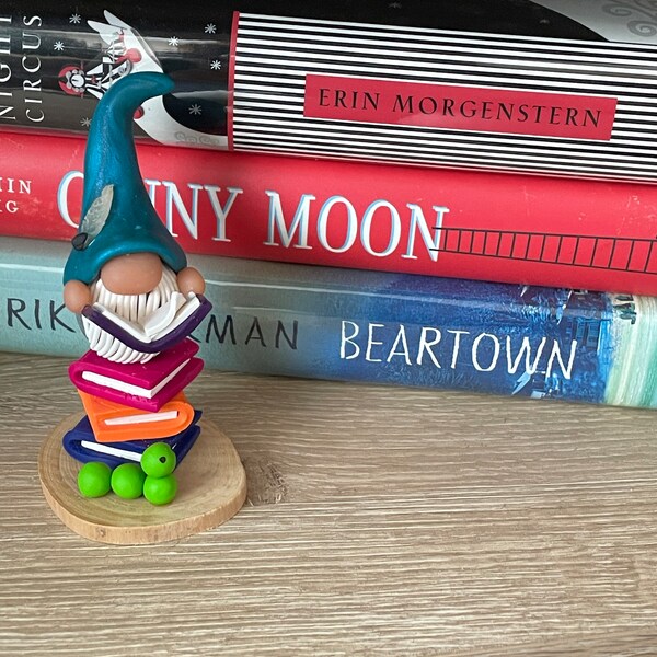 Book Worm Garden Gnome, Back to School Gift, Library Decor, Librarian ...