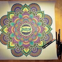 Personalized Mandala Name for Download Printable Coloring - Etsy Canada