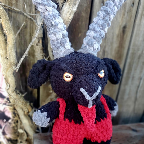 Low Sew Krampus Crochet Pattern, Goat Amigurumi Instructions, Cryptid ...