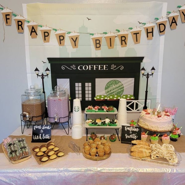Frappy Birthday Banner - Etsy