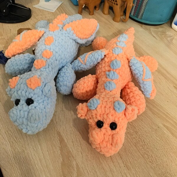 Crochet Dragon Pattern NO SEW, Download Amigurumi PDF Stuffed Animal ...