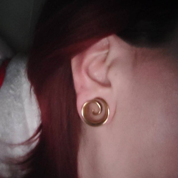 Swirl Ear Gauges Gauge & Plug Earrings Spiral Ear Gauges Saddle Plugs Gauges for Stretched Ears ...