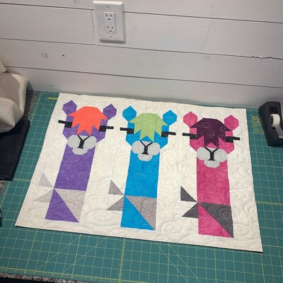 Alpaca Llama Quilt Pattern, PDF Instant Download Modern Patchwork Baby ...
