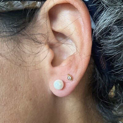 20G/18G/16G Tiny Push Pin Labret Threadless Flat Back Earring Tragus ...