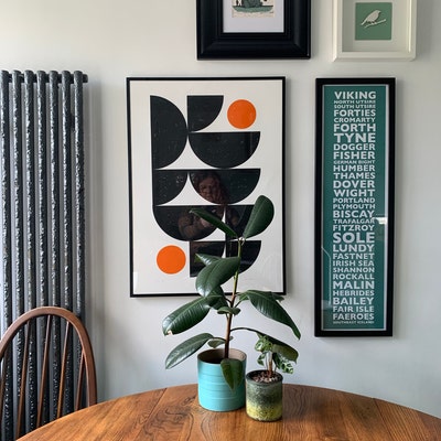 Geometric Wall Art Handmade 260x260mm Midcentury Modern Relief Art - Etsy