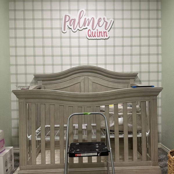 Custom Wood Name Sign Cutout, Baby Name Sign, Above the Crib Sign ...