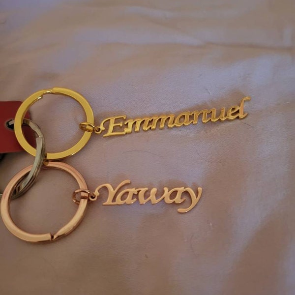 20 Font Styles Customized Keyring Stainless Steel Name Personalized ...