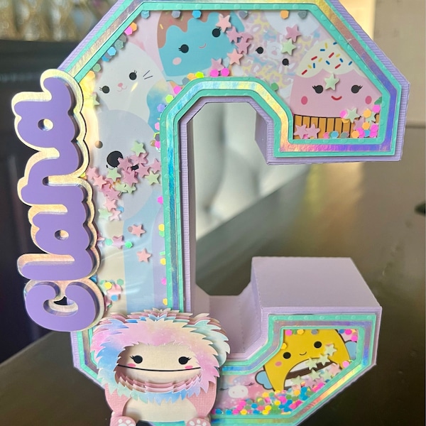 Customized Squishmallows 3D Number. Party Decorations. Squishmallows ...
