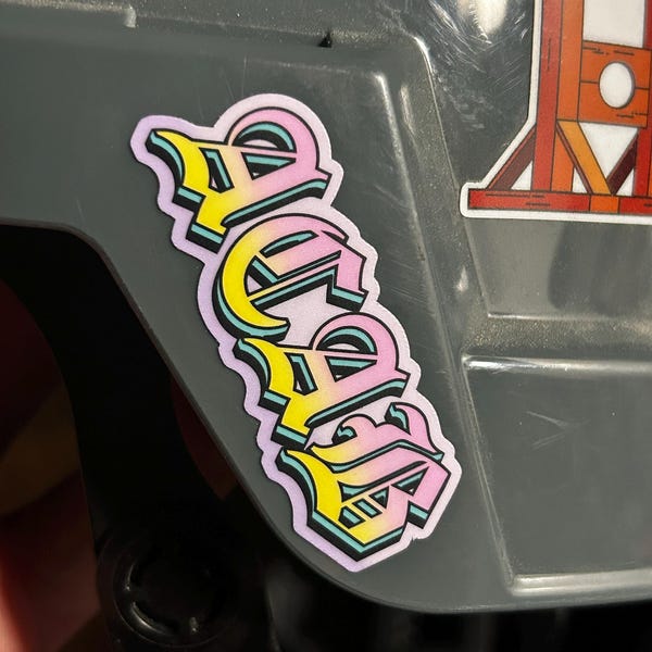 Y2k Windows Error Pop up Sticker, Vaporwave Holographic Decal, Trapped ...
