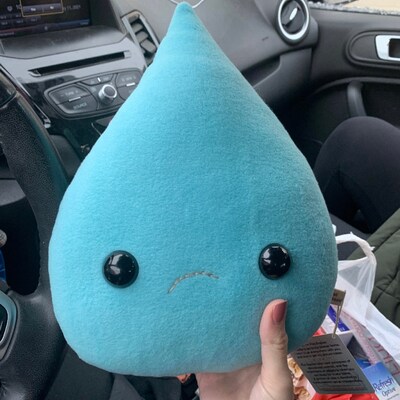 Teardrop Pillow Plush, Crying Cushion Therapy Plushie, Kawaii Breakup ...